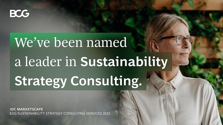 BCG Named a Worldwide Leader in ESG/Sustainability Strategy Consulting ... BCG Named a Worldwide Leader in ESG/Sustainability Strategy Consulting ...