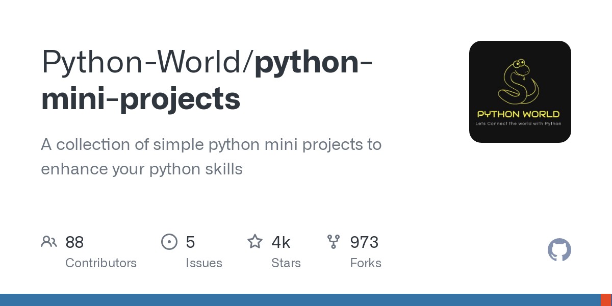 Mike Pfeiffer on LinkedIn: GitHub - Python-World/python-mini-projects ... Mike Pfeiffer on LinkedIn: GitHub - Python-World/python-mini-projects ...