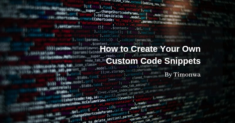 freeCodeCamp on LinkedIn: How to Create Your Own Custom Code Snippets ... freeCodeCamp on LinkedIn: How to Create Your Own Custom Code Snippets ...