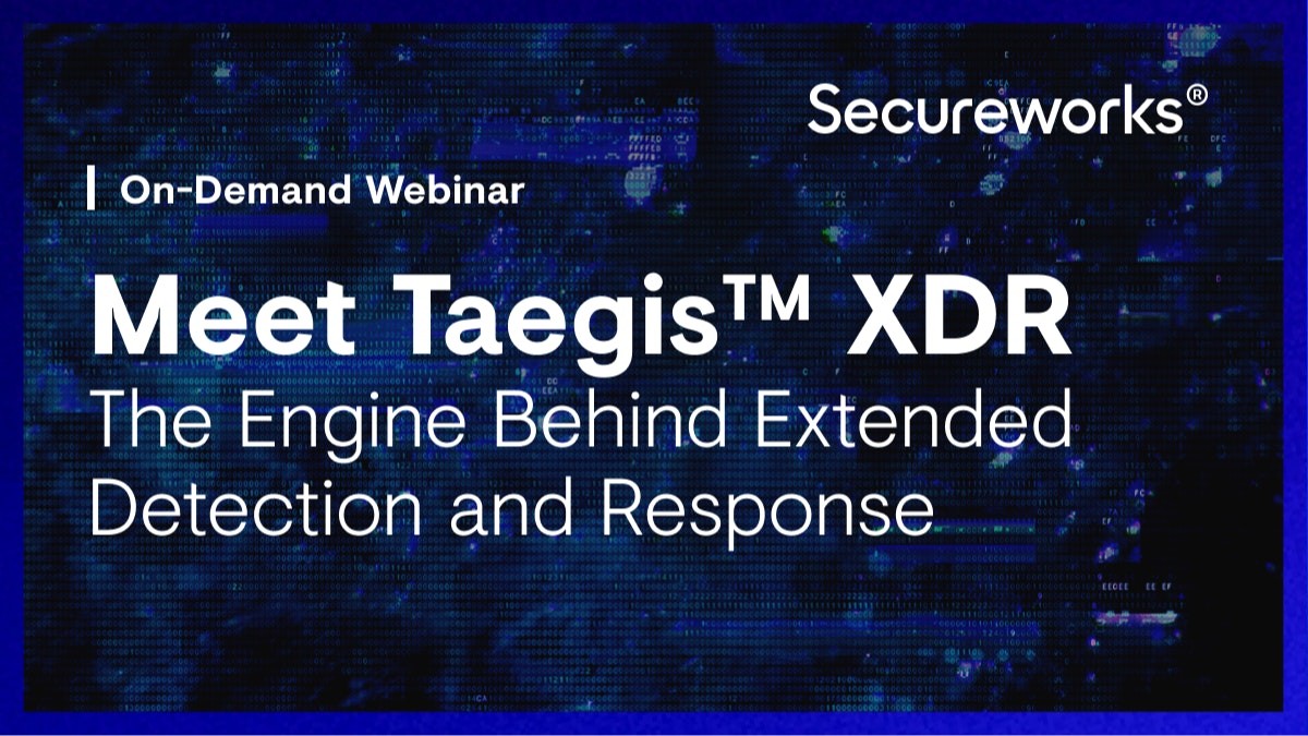 Chirag Chugani en LinkedIn: Meet Taegis XDR: The Engine Behind Extended ... Chirag Chugani en LinkedIn: Meet Taegis XDR: The Engine Behind Extended ...