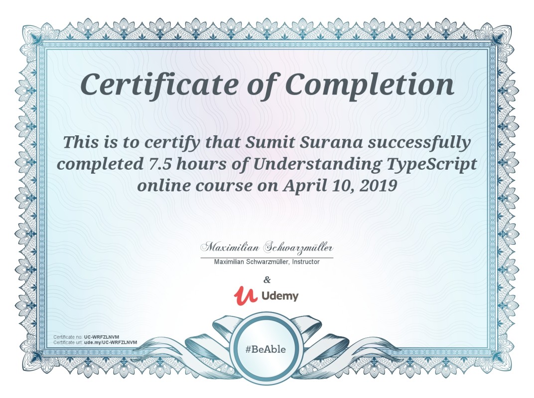 Sumit Surana on LinkedIn: Udemy Course Completion Certificate Sumit Surana on LinkedIn: Udemy Course Completion Certificate