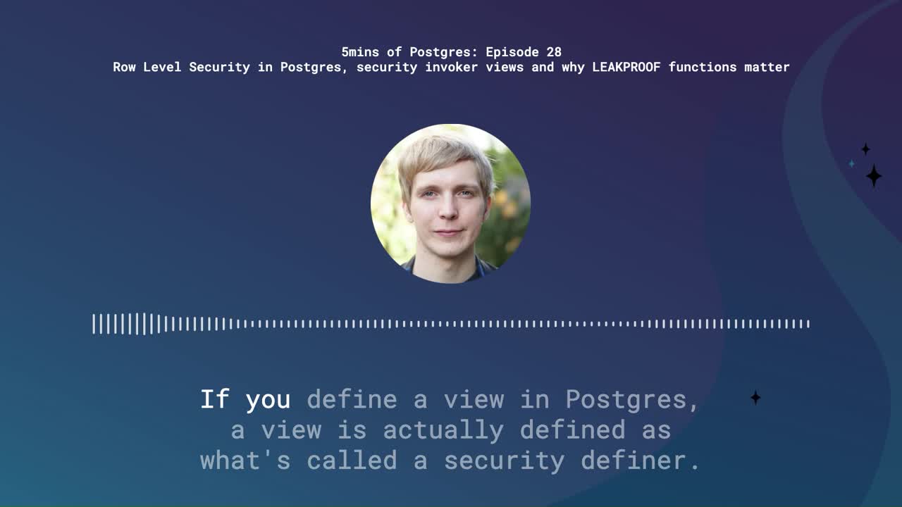 pganalyze on LinkedIn: Row Level Security in Postgres, security invoker ... pganalyze on LinkedIn: Row Level Security in Postgres, security invoker ...