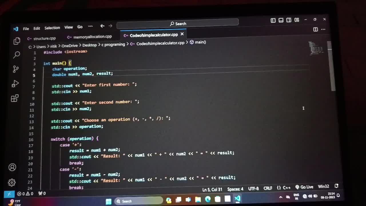 RITIK KUMAR on LinkedIn: Completed the task 2 of simple calculator in ... RITIK KUMAR on LinkedIn: Completed the task 2 of simple calculator in ...