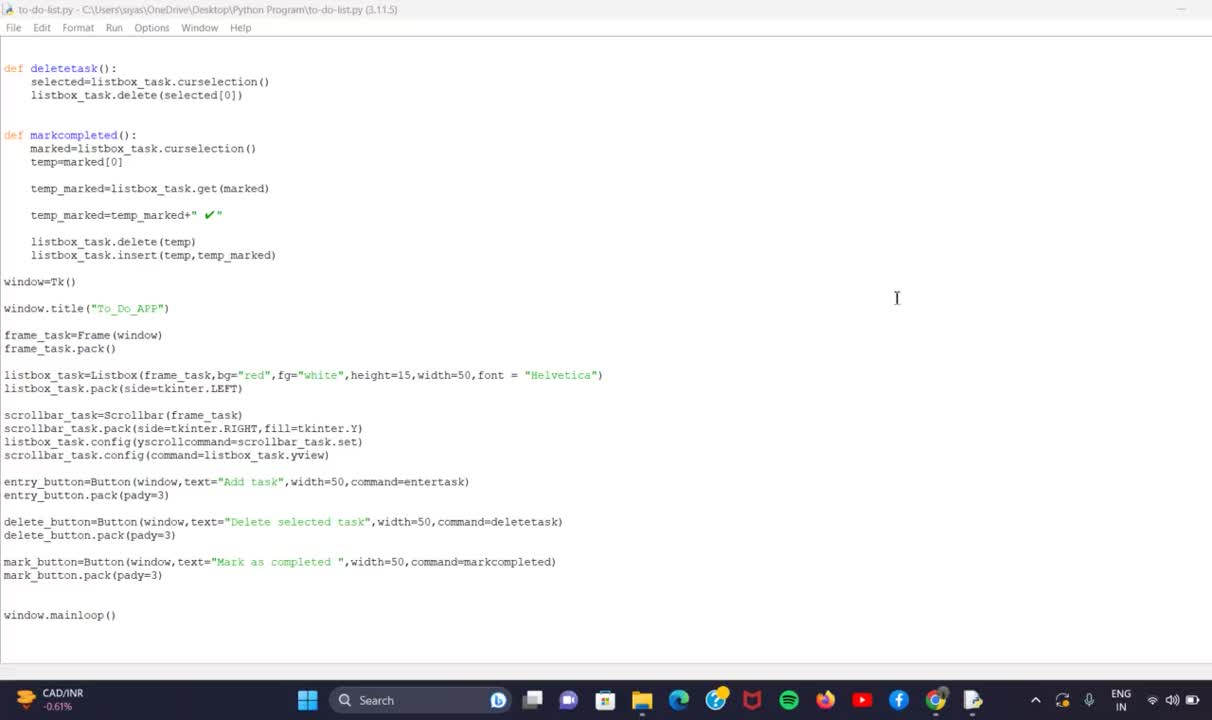 Created a GUI Python Apllication for TODO LIST | Siya Shaikh posted on ... Created a GUI Python Apllication for TODO LIST | Siya Shaikh posted on ...