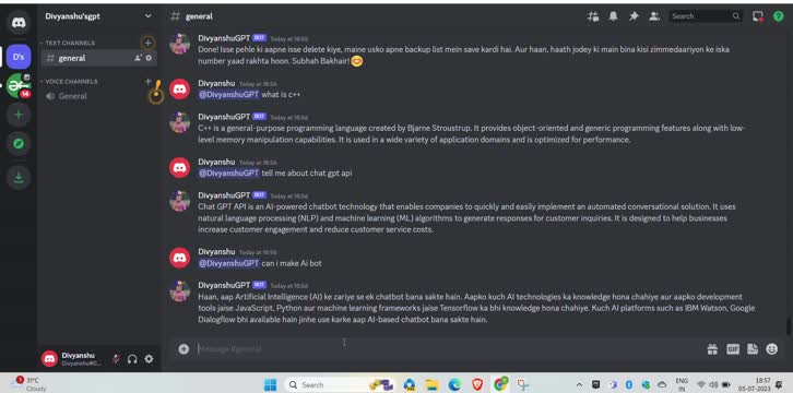 Divyanshu singh on LinkedIn: #ai #chatgpt #discord | 23 comments Divyanshu singh on LinkedIn: #ai #chatgpt #discord | 23 comments