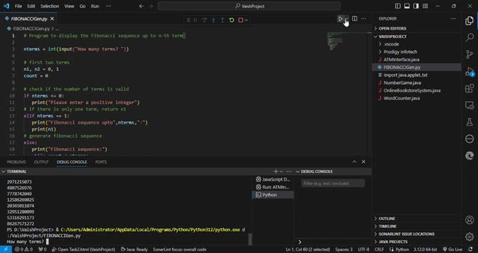 Vaishnavi Bansode on LinkedIn: #codealphainternship #pythonprogramming ... Vaishnavi Bansode on LinkedIn: #codealphainternship #pythonprogramming ...