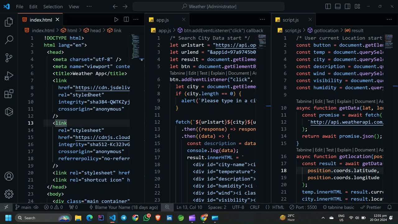 Dheeraj Lowanshi on LinkedIn: #javascript #weatherapp #coding #projects ... Dheeraj Lowanshi on LinkedIn: #javascript #weatherapp #coding #projects ...