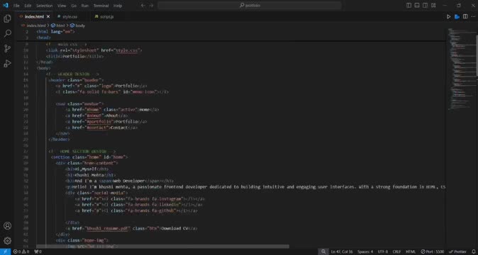 Khushi Mehta on LinkedIn: #codsoft #portfolio #task2 #webdevelopment Khushi Mehta on LinkedIn: #codsoft #portfolio #task2 #webdevelopment