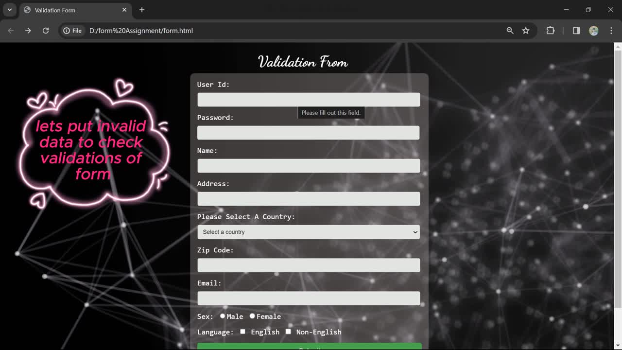 Created a validation form using HTML, CSS, and JavaScript | Muhammad ... Created a validation form using HTML, CSS, and JavaScript | Muhammad ...
