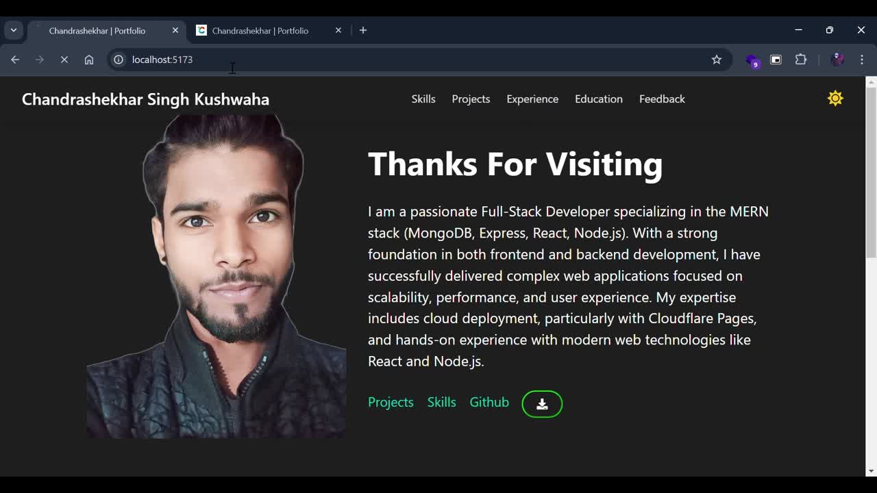 Chandrashekhar Singh Kushwaha on LinkedIn: #portfolio #javascript #vercel Chandrashekhar Singh Kushwaha on LinkedIn: #portfolio #javascript #vercel