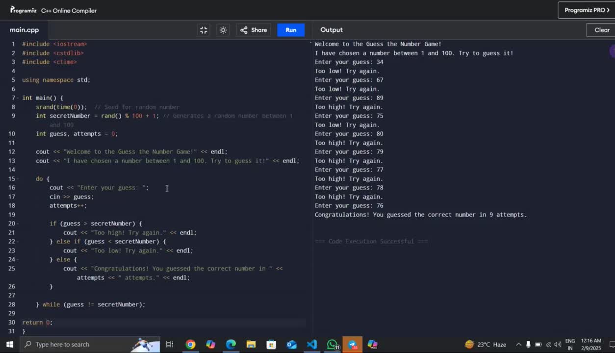 Task : Make a Guess a Number Game With the help of C++ Complete. # ... Task : Make a Guess a Number Game With the help of C++ Complete. # ...