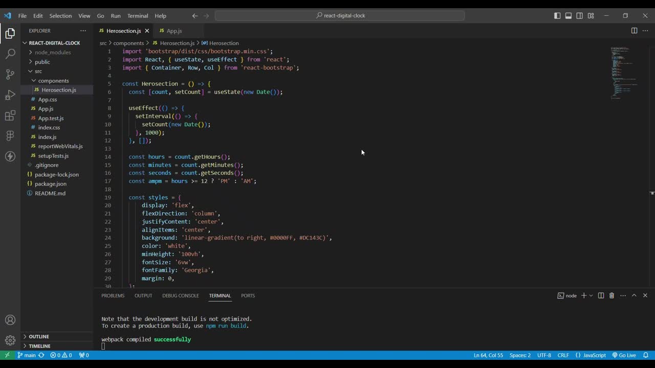 #reactjs #webdevelopment #webdesign #digitalclock | Ramim Siddiqui #reactjs #webdevelopment #webdesign #digitalclock | Ramim Siddiqui