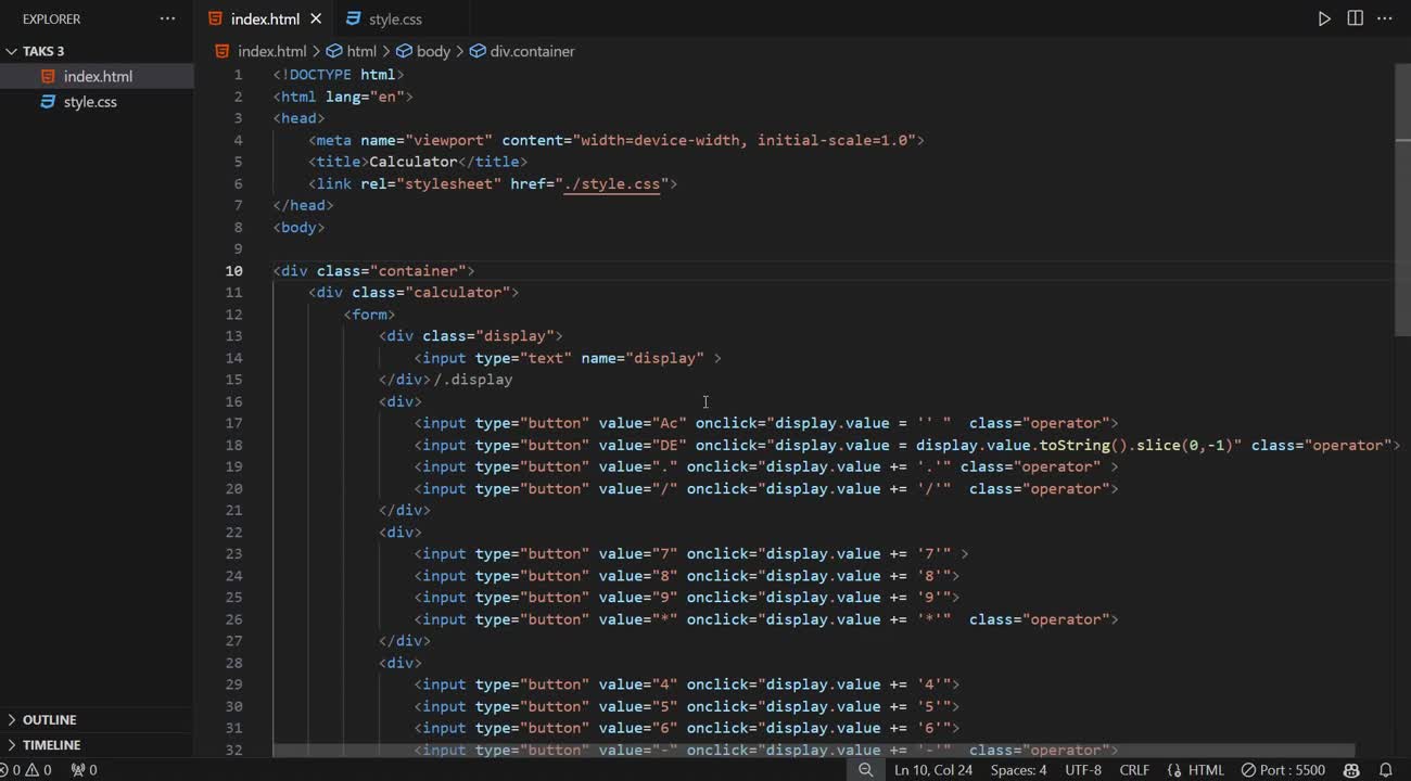 Completed web-based calculator using HTML, CSS, and JavaScript ... Completed web-based calculator using HTML, CSS, and JavaScript ...