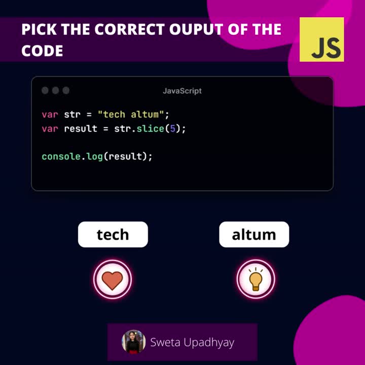 Sweta Upadhyay on LinkedIn: #coders #javascript #javascriptquiz # ... Sweta Upadhyay on LinkedIn: #coders #javascript #javascriptquiz # ...