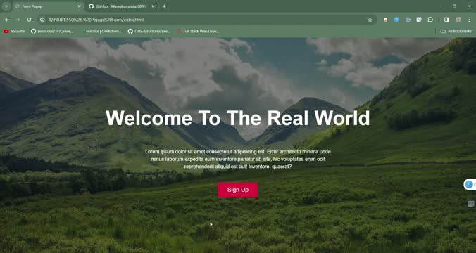 Created a popup form using HTML, CSS, and JS | Manoj Das posted on the ... Created a popup form using HTML, CSS, and JS | Manoj Das posted on the ...