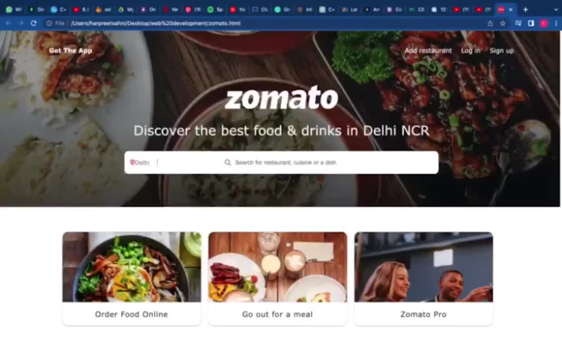 Rehatpreet Kaur on LinkedIn: #zomato #pninfosys #html #css #webdevelopment Rehatpreet Kaur on LinkedIn: #zomato #pninfosys #html #css #webdevelopment