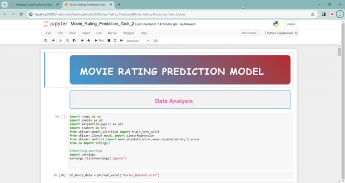 #2ndtaskcompleted #ratingprediction #codsoftinternship #datascience ... #2ndtaskcompleted #ratingprediction #codsoftinternship #datascience ...