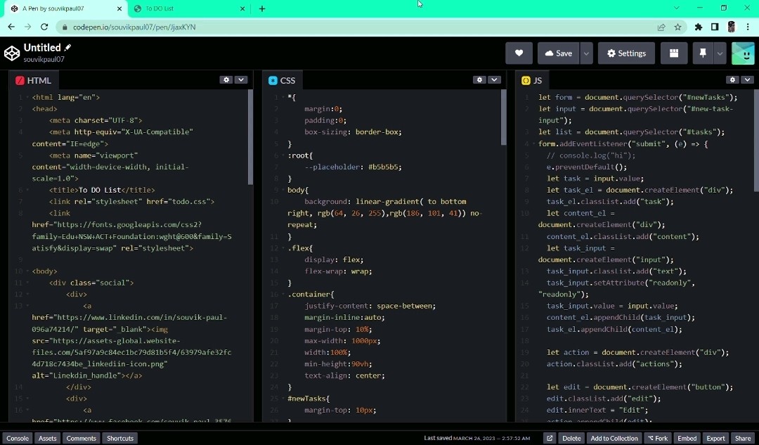 Souvik Paul on LinkedIn: #todolist #html #css #js #oasisinfobyte # ... Souvik Paul on LinkedIn: #todolist #html #css #js #oasisinfobyte # ...