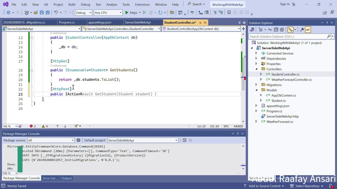 Abdul Raafay Ansari on LinkedIn: Part Two: Building Web API and ... Abdul Raafay Ansari on LinkedIn: Part Two: Building Web API and ...
