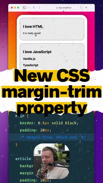 CSS's new margin-trim property explained by Wes Bos | Shilok K posted ... CSS's new margin-trim property explained by Wes Bos | Shilok K posted ...