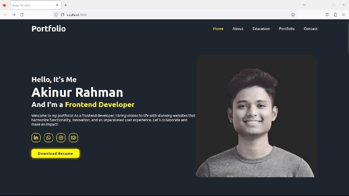 Akinur Rahman on LinkedIn: #100daysofcode #reactjs #portfoliorevamp # ... Akinur Rahman on LinkedIn: #100daysofcode #reactjs #portfoliorevamp # ...