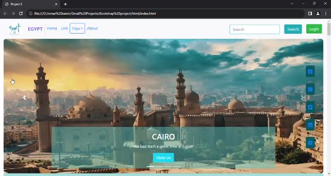 Omar Samir on LinkedIn: new project by HTML and CSS and Bootstrap with ... Omar Samir on LinkedIn: new project by HTML and CSS and Bootstrap with ...