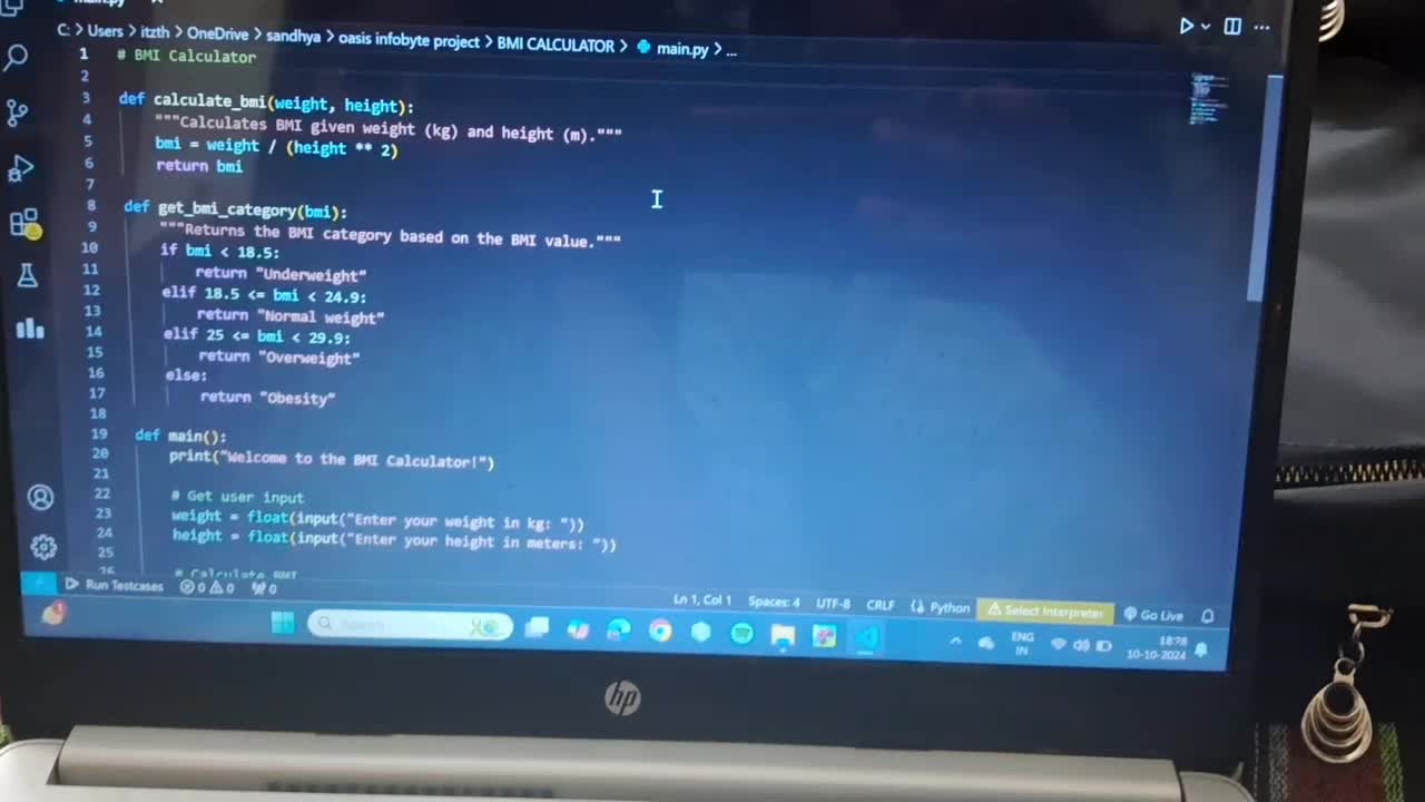 Sandhya Pal on LinkedIn: #internship #pythonprogramming #bmicalculator Sandhya Pal on LinkedIn: #internship #pythonprogramming #bmicalculator