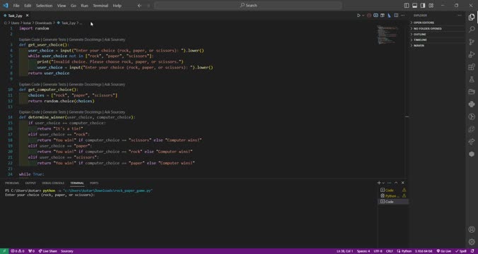 Krishna Kumari on LinkedIn: #codsoft #pythonprogramming #python Krishna Kumari on LinkedIn: #codsoft #pythonprogramming #python