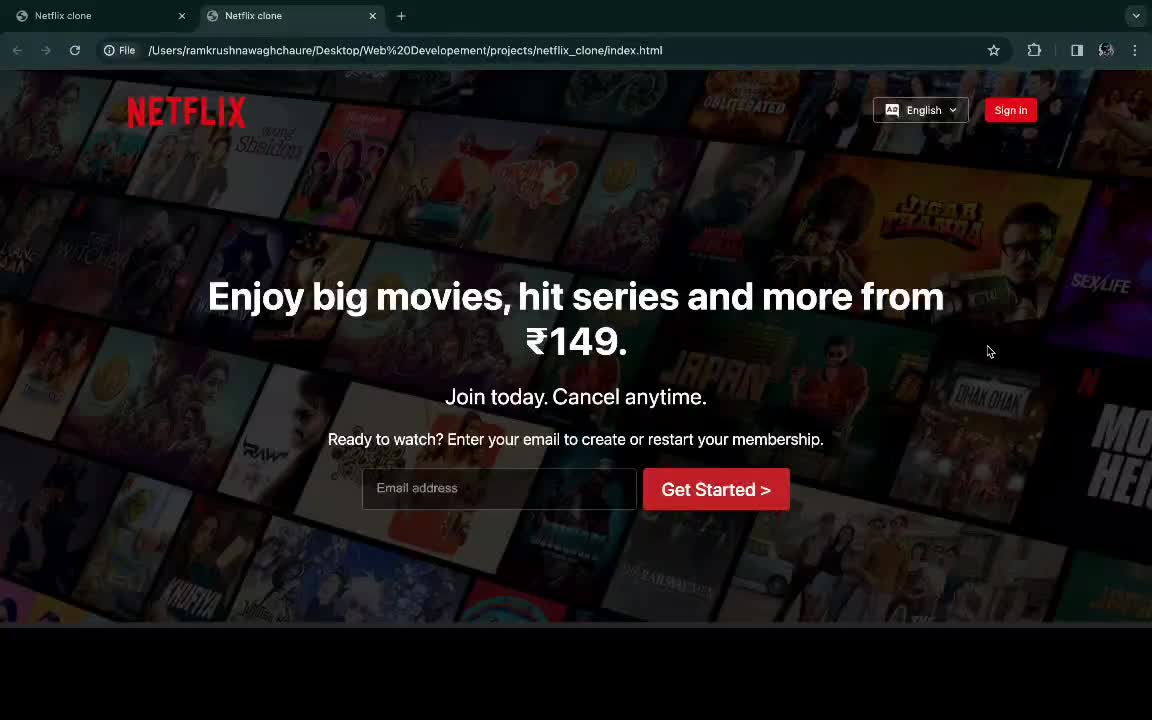 #webdevelopment #html #css #netflixclone #responsivedesign | Ramkrushna ... #webdevelopment #html #css #netflixclone #responsivedesign | Ramkrushna ...