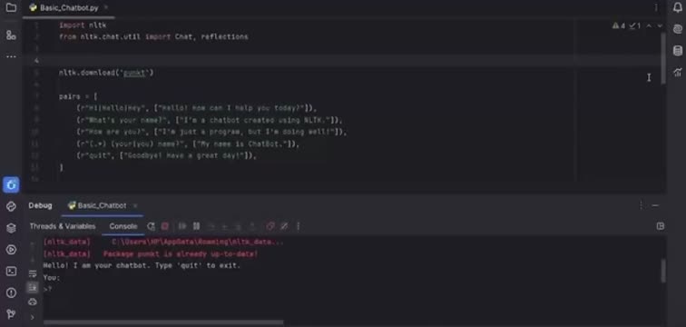 Malak El-Tuny on LinkedIn: #chatbot #nltk #pythonprogramming Malak El-Tuny on LinkedIn: #chatbot #nltk #pythonprogramming