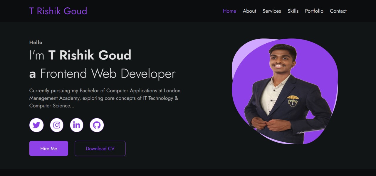 Completed Task 2: My Own Portfolio Website | Rishik Goud Talla posted ... Completed Task 2: My Own Portfolio Website | Rishik Goud Talla posted ...
