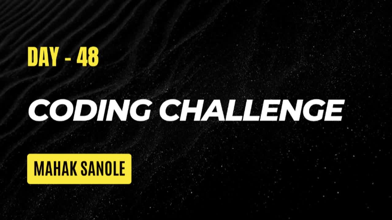 Mahak Sanole on LinkedIn: #codingchallenge #javascript #function # ... Mahak Sanole on LinkedIn: #codingchallenge #javascript #function # ...