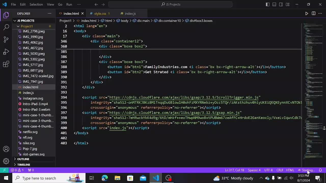 Completed a clone of Website Family Industries Living | Eman Razi ... Completed a clone of Website Family Industries Living | Eman Razi ...