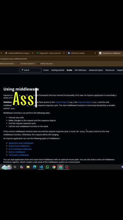 Muhammad Abdullah Usman on LinkedIn: #expressjs #middleware # ... Muhammad Abdullah Usman on LinkedIn: #expressjs #middleware # ...