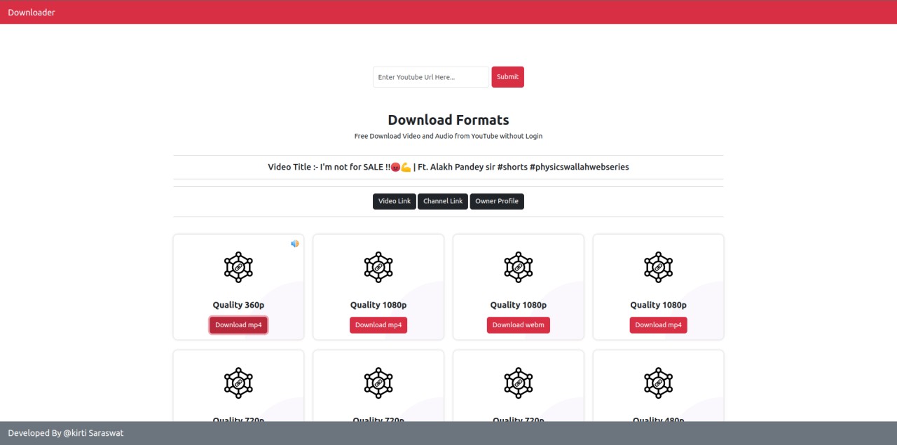 Kirti Saraswat on LinkedIn: #youtubedownloader #videodownload #nodejs # ... Kirti Saraswat on LinkedIn: #youtubedownloader #videodownload #nodejs # ...