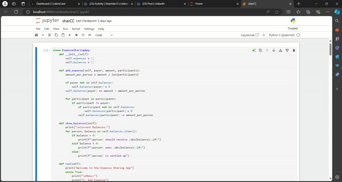 Sharmila D on LinkedIn: #coderscave #python #internship #project Sharmila D on LinkedIn: #coderscave #python #internship #project
