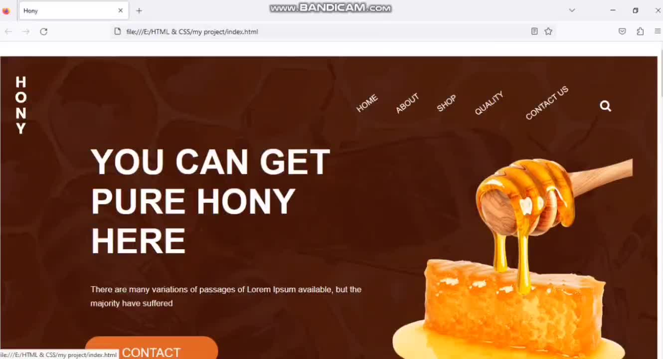 Doaa Mohammed on LinkedIn: Hony My First Project using HTML & CSS Doaa Mohammed on LinkedIn: Hony My First Project using HTML & CSS