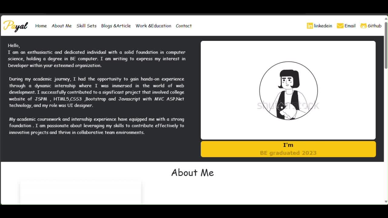 Payal Palve on LinkedIn: #webdevelopment #portfolio #html #css # ... Payal Palve on LinkedIn: #webdevelopment #portfolio #html #css # ...