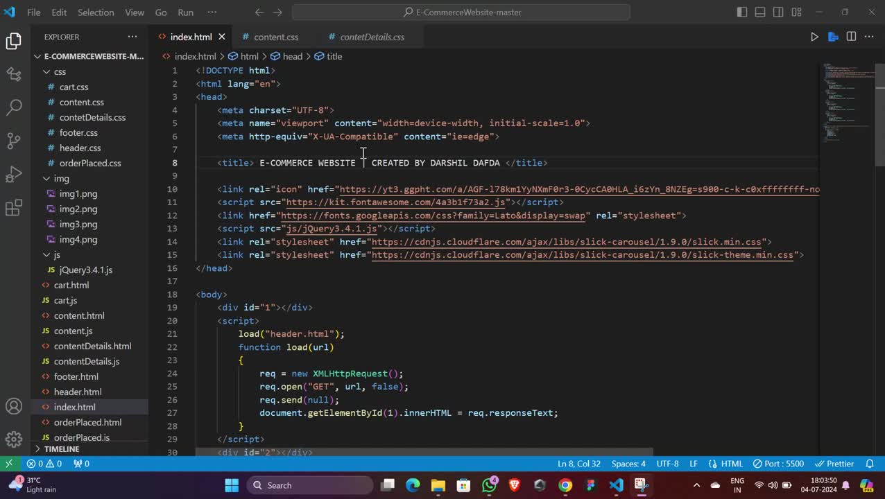Building an e-commerce website using HTML, CSS, and JavaScript | Dafda ... Building an e-commerce website using HTML, CSS, and JavaScript | Dafda ...