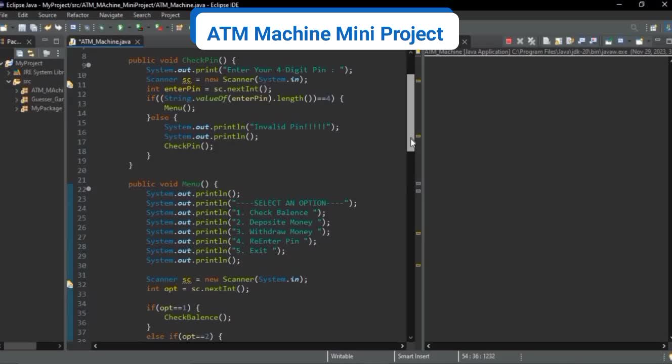 Created an ATM machine in Java with object-oriented programming ... Created an ATM machine in Java with object-oriented programming ...