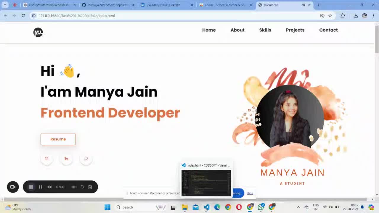 Manya Jain on LinkedIn: #codsoft #webdevelopment #html #css #portfolio ... Manya Jain on LinkedIn: #codsoft #webdevelopment #html #css #portfolio ...