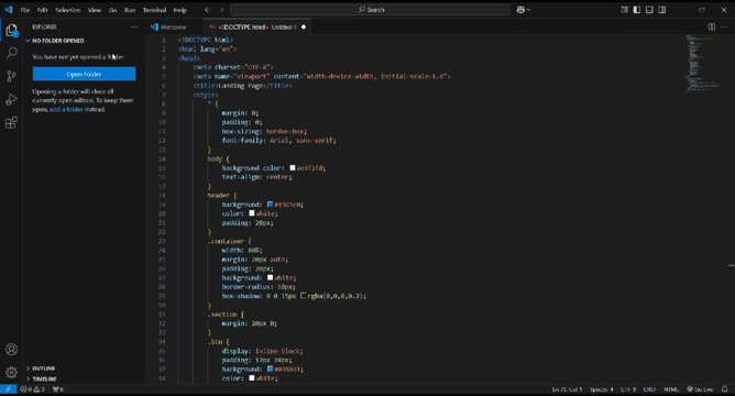 Sakshi Shinde on LinkedIn: #webdevelopment #html #css #landingpage #codsoft Sakshi Shinde on LinkedIn: #webdevelopment #html #css #landingpage #codsoft