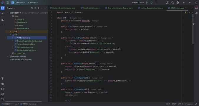 HARSHITA RAJPOOT on LinkedIn: #javaprogramming #codsoft #atminterface # ... HARSHITA RAJPOOT on LinkedIn: #javaprogramming #codsoft #atminterface # ...