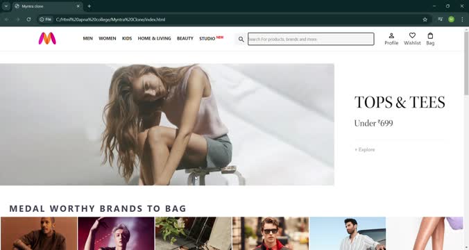 Manvi Bhandari on LinkedIn: #webdevelopment #html #css #myntraclone # ... Manvi Bhandari on LinkedIn: #webdevelopment #html #css #myntraclone # ...