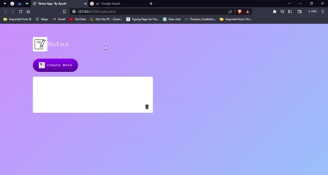 Ayush Vishwakarma on LinkedIn: I created a notes app using Html css Js Ayush Vishwakarma on LinkedIn: I created a notes app using Html css Js