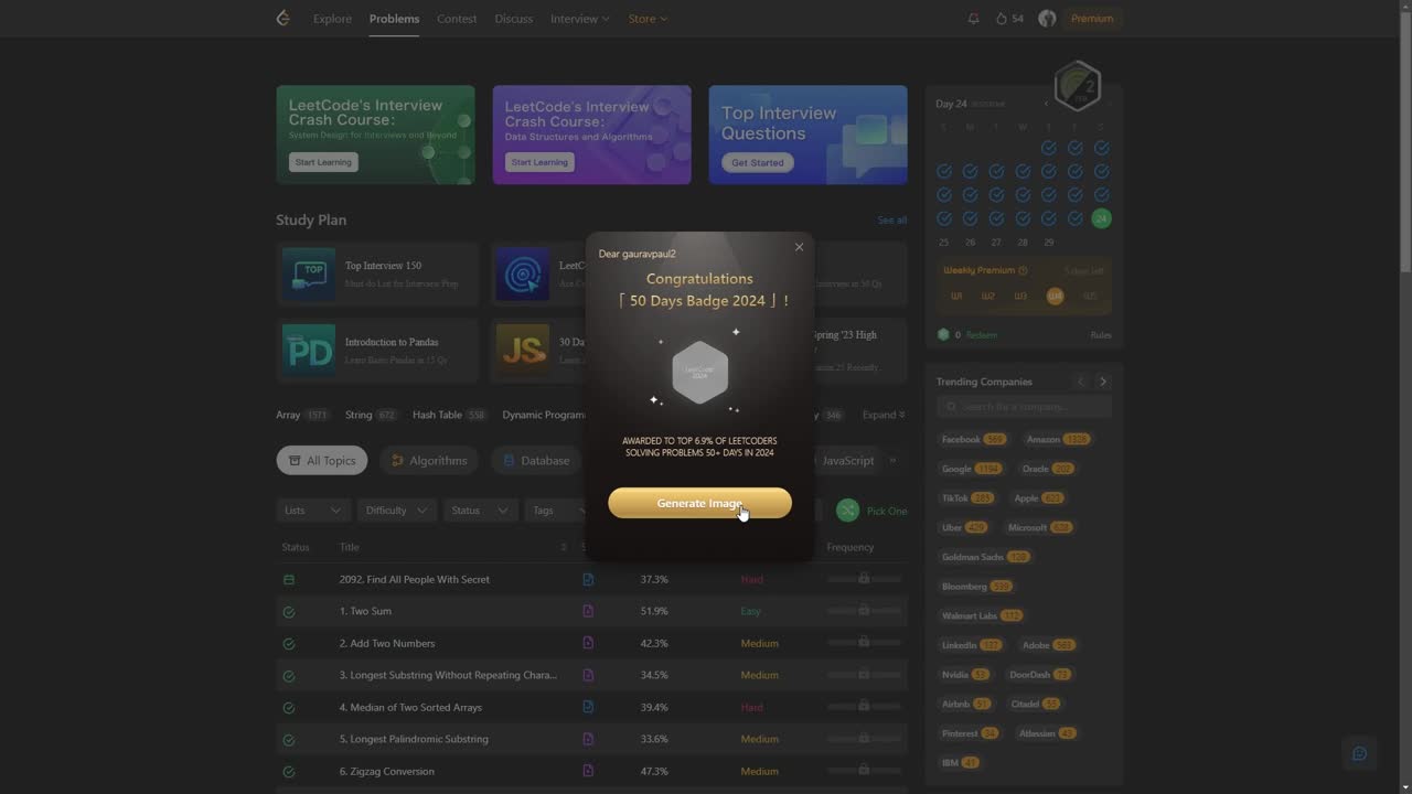 Gaurav Paul on LinkedIn: #50daysofcode #leetcode2024 #leetcodestreak # ... Gaurav Paul on LinkedIn: #50daysofcode #leetcode2024 #leetcodestreak # ...