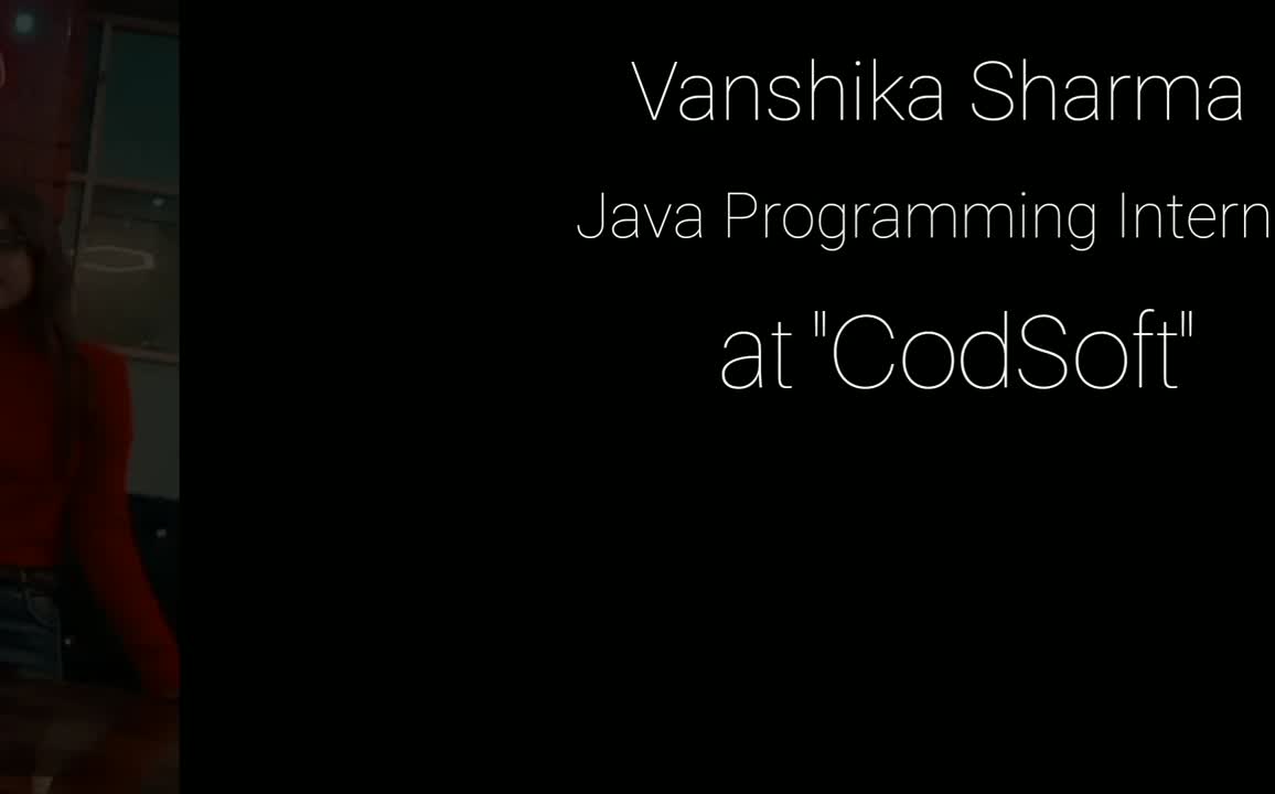 #internship #codsoft #codsoftinternship | Vanshika Sharma #internship #codsoft #codsoftinternship | Vanshika Sharma