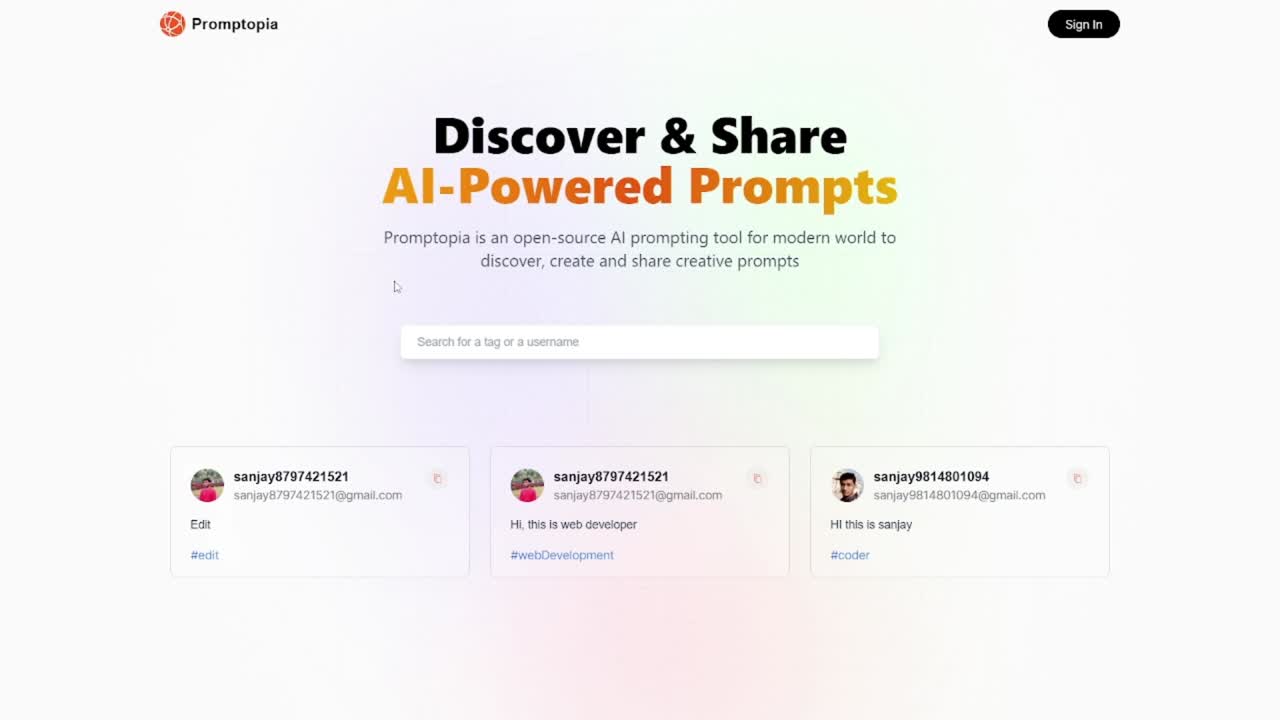Sanjay Kumar Sah on LinkedIn: #promptopia #nextjs #firebase #mongodb # ... Sanjay Kumar Sah on LinkedIn: #promptopia #nextjs #firebase #mongodb # ...