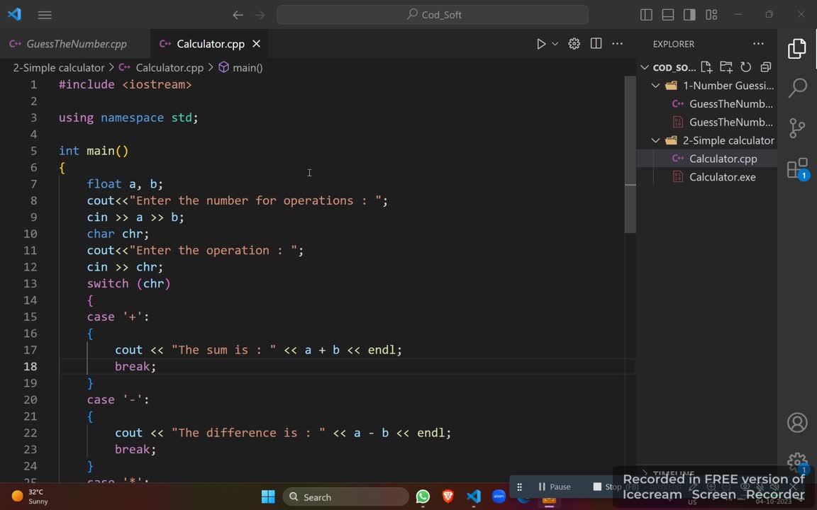 Dileep Kumar on LinkedIn: #task2 #codsoft #calculator_program Dileep Kumar on LinkedIn: #task2 #codsoft #calculator_program