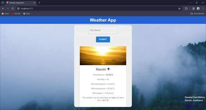 Kaushal Kant Mishra on LinkedIn: #react #weatherapp #webdevelopment # ... Kaushal Kant Mishra on LinkedIn: #react #weatherapp #webdevelopment # ...